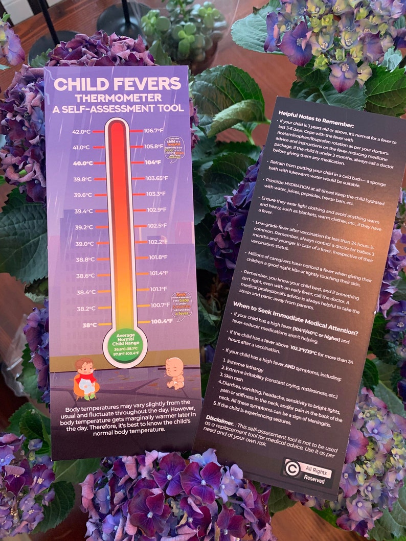 Child/baby Fever Infographic Gift - Etsy