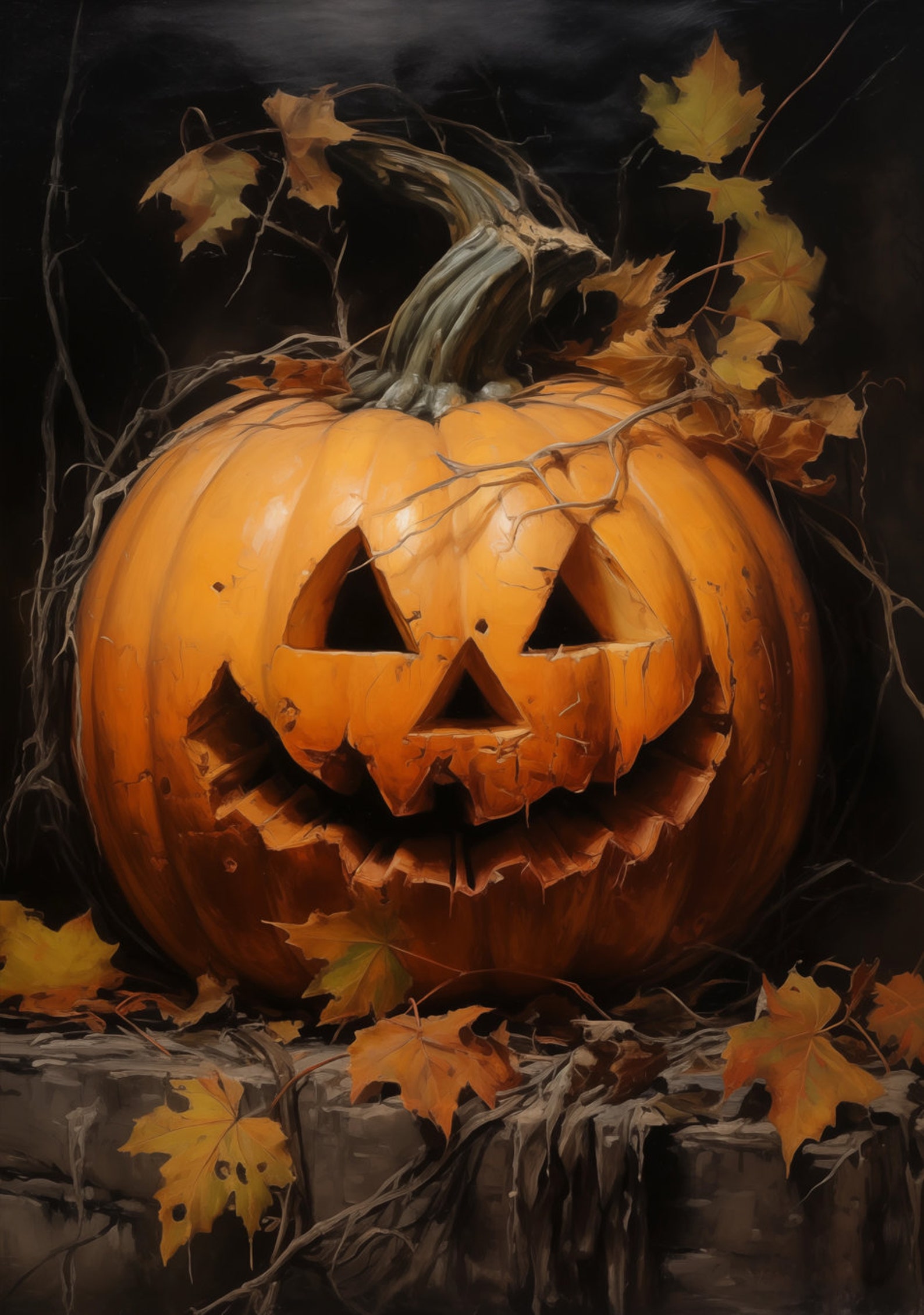 Spooky Halloween Poster Set Digital Download 3:4 A1 A2 A3 A4 - Etsy