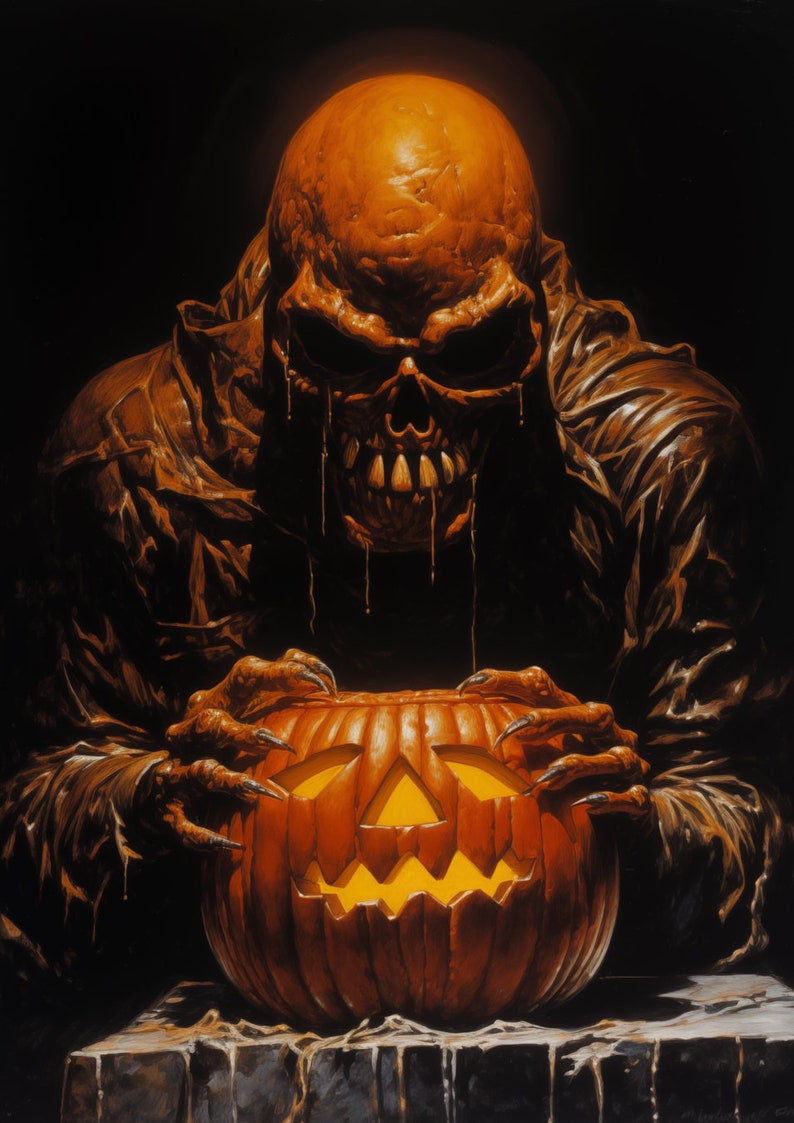 Spooky Halloween Poster Set Digital Download 3:4 A1 A2 A3 A4 - Etsy