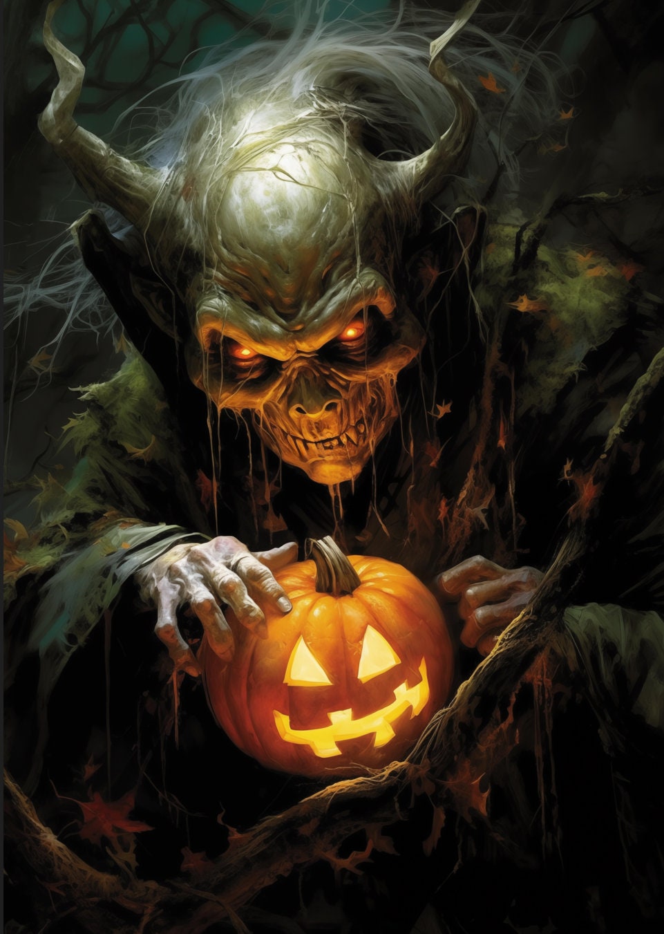 Spooky Halloween Poster Set Digital Download 3:4 A1 A2 A3 A4 - Etsy