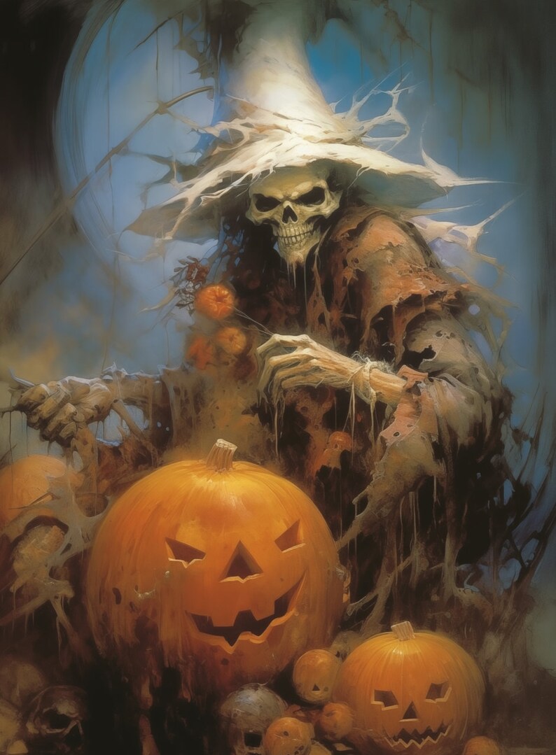 Spooky Halloween Poster Set Digital Download 3:4 A1 A2 A3 A4 - Etsy