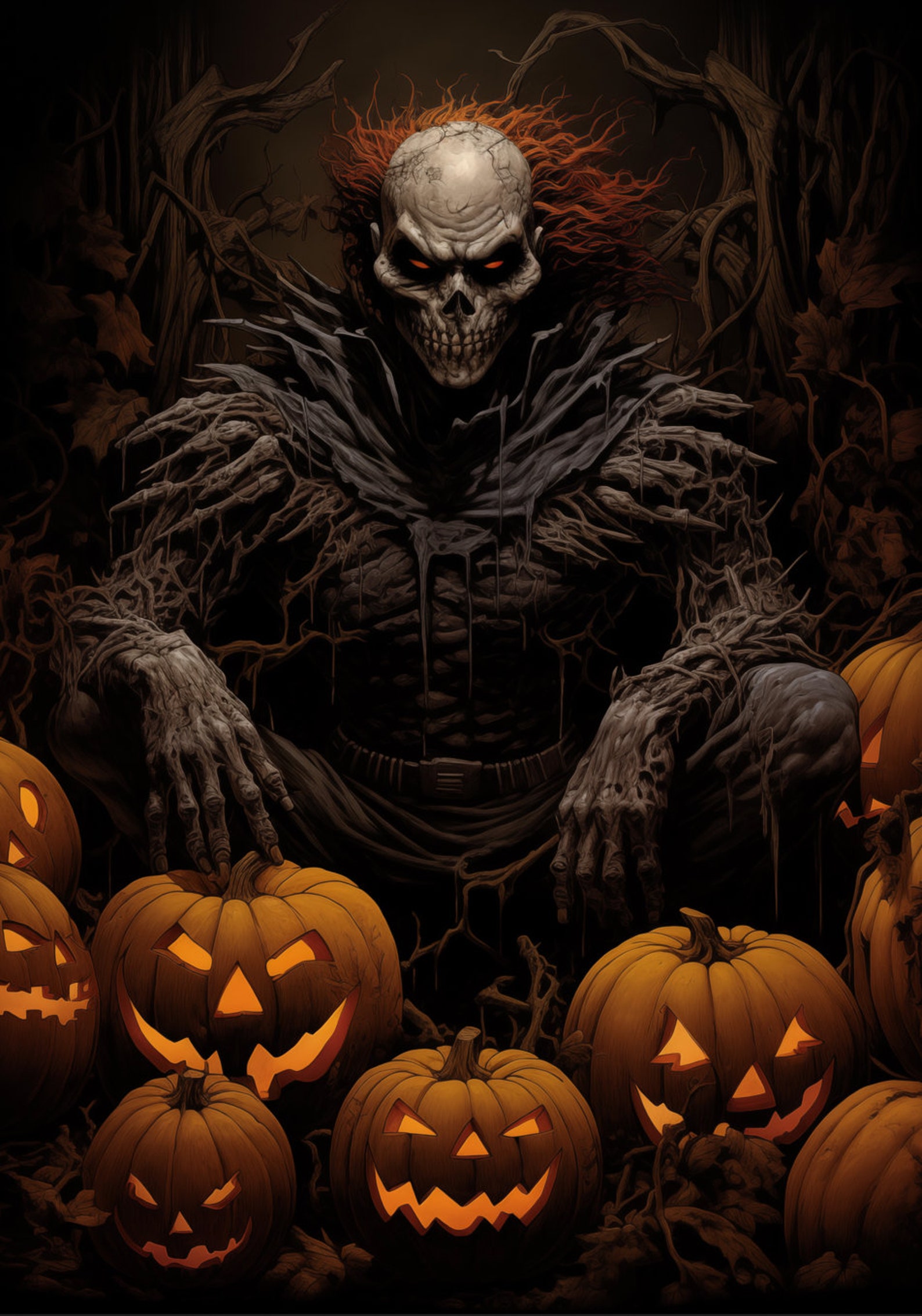 Spooky Halloween Poster Set Digital Download 3:4 A1 A2 A3 A4 - Etsy