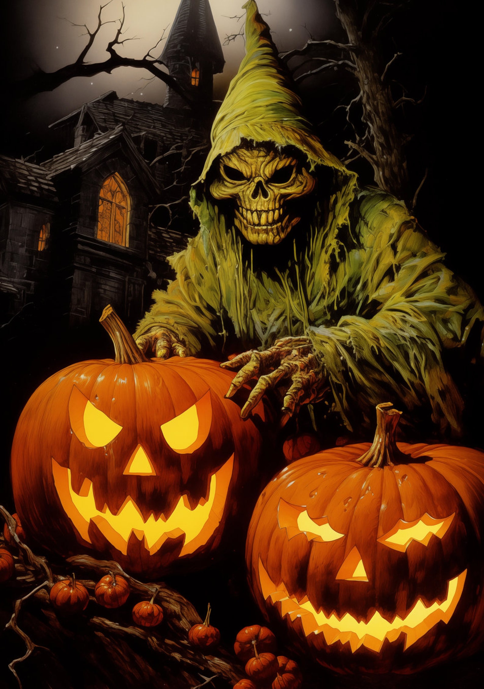 Spooky Halloween Poster Set Digital Download 3:4 A1 A2 A3 A4 - Etsy