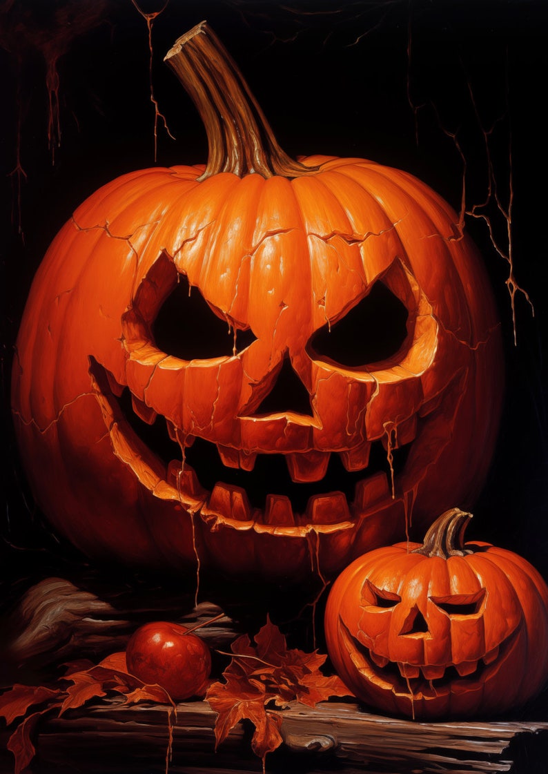 Spooky Halloween Poster Set Digital Download 3:4 A1 A2 A3 A4 - Etsy