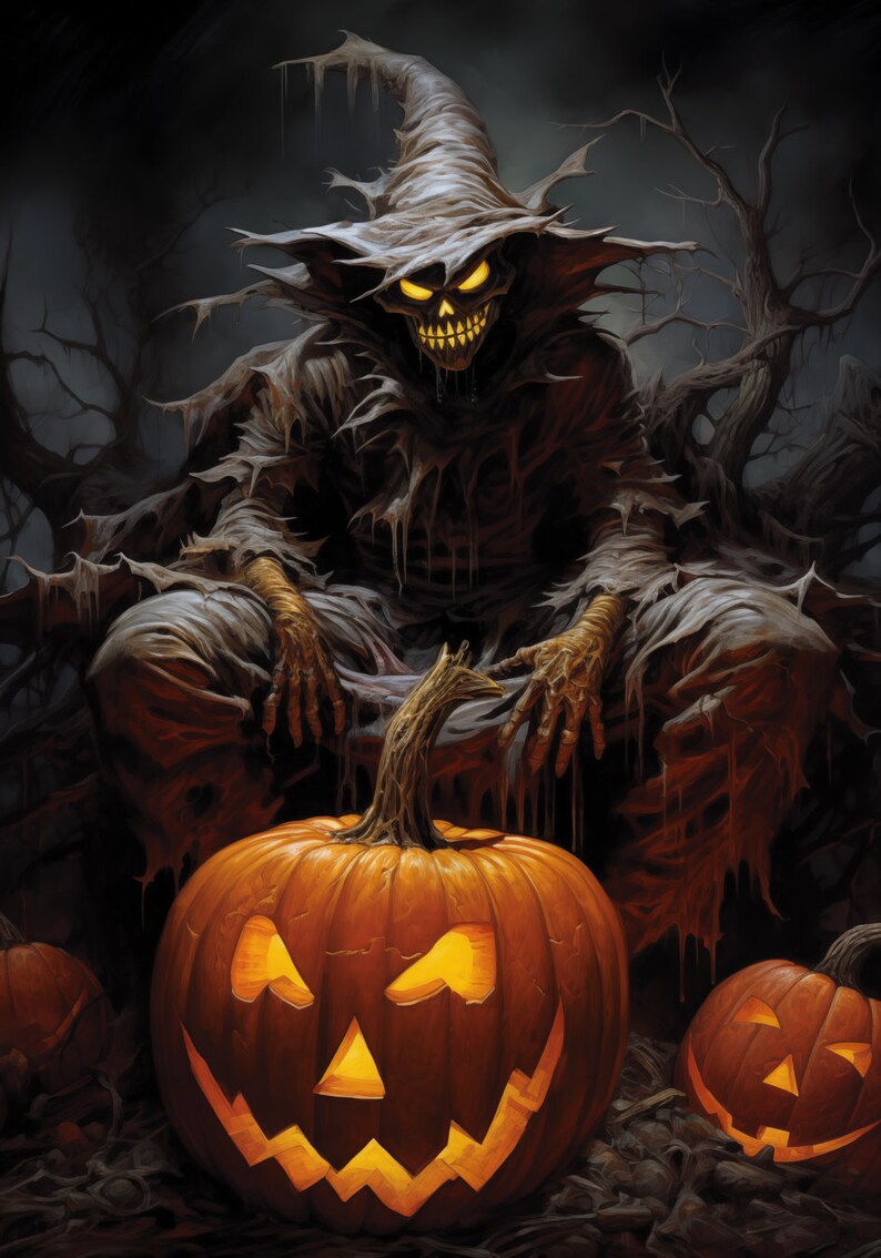 Spooky Halloween Poster Set Digital Download 3:4 A1 A2 A3 A4 - Etsy