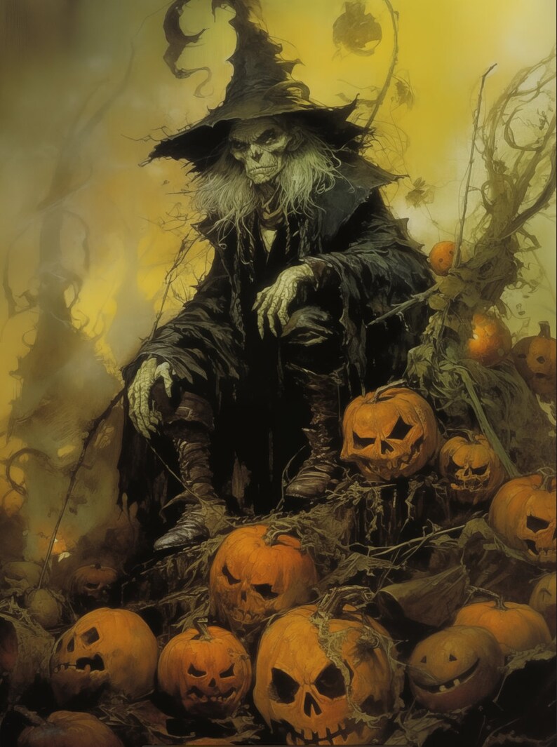 Spooky Halloween Poster Set Digital Download 3:4 A1 A2 A3 A4 - Etsy