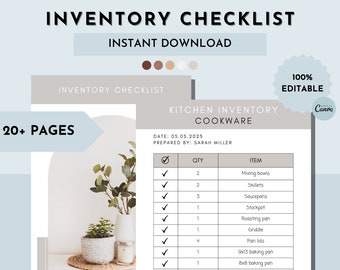 Airbnb Inventory Checklist Editable Checklist Template Airbnb ...