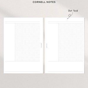 Cornell Notes Set| A5 | Printable PDF | Planner Inserts Template |lined ...