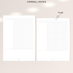 Cornell Notes Set| A4, US Letter | Printable PDF |lined,graph,dot Grid ...