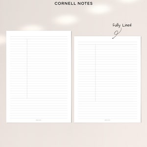 Cornell Notes Set| A4, US Letter | Printable PDF |lined,graph,dot Grid ...