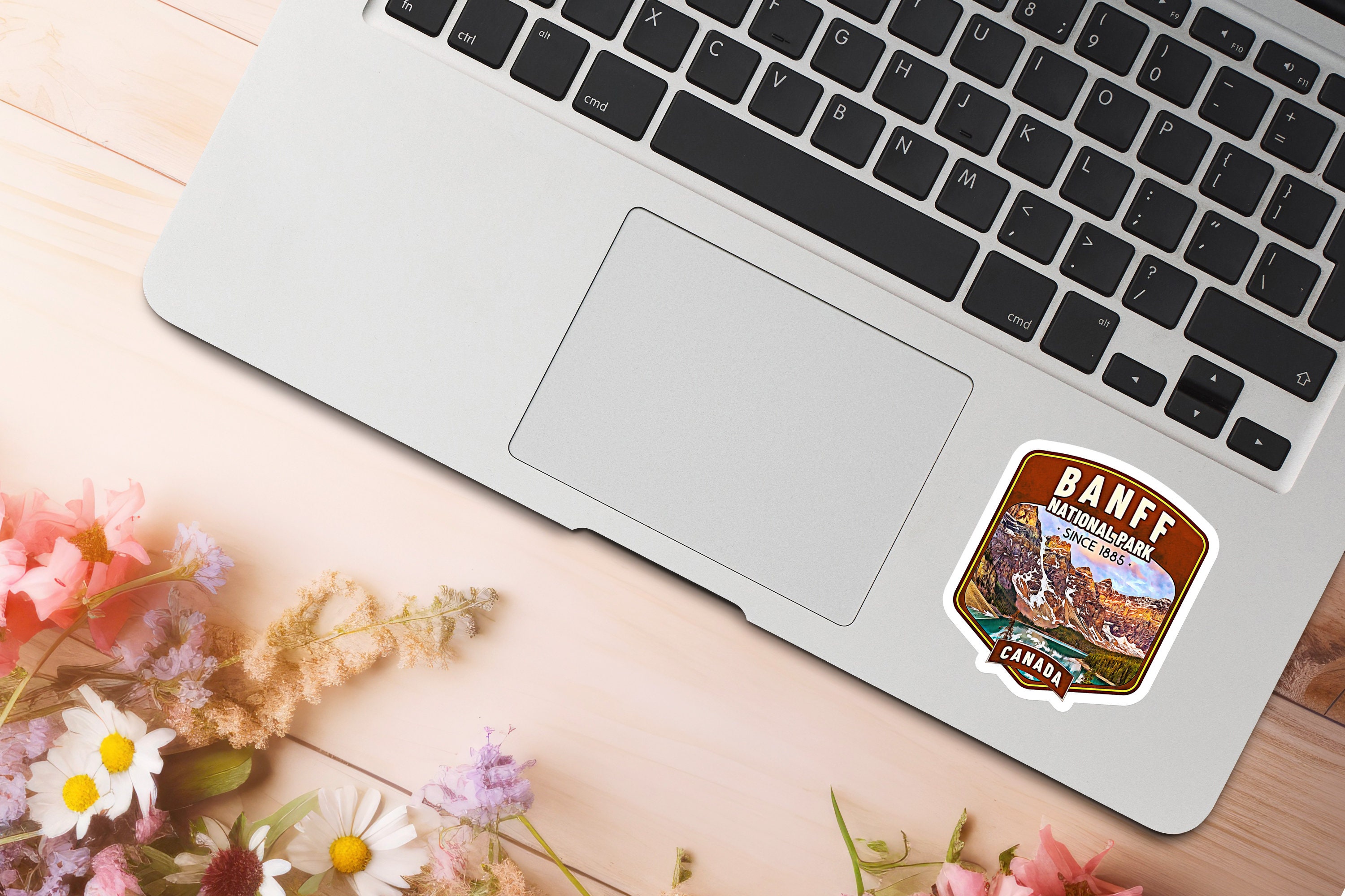 Banff National Park Laptop Sticker, Canada Series, Vinyl Sticker ...
