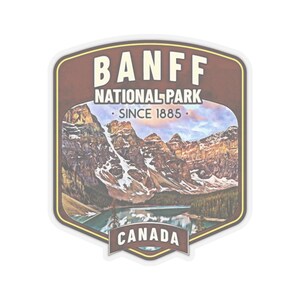 Banff National Park Laptop Sticker, Canada Series, Vinyl Sticker ...