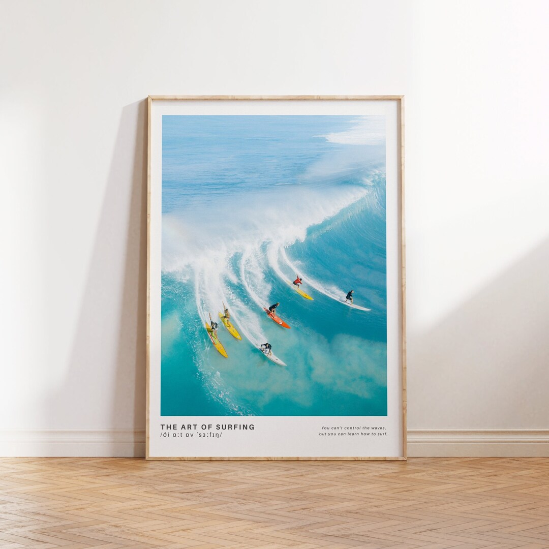 Coastal Wall Art Retro Surf Decor Surfer Photography Print the Art of ...