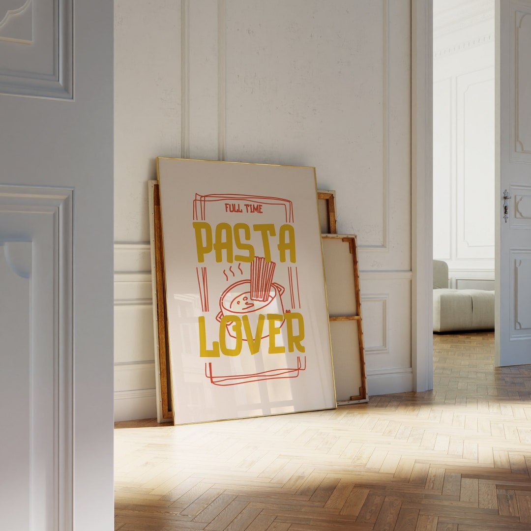 Kitchen Wall Art Retro Kitchen Decor Pasta Lover Poster Vintage Pasta ...