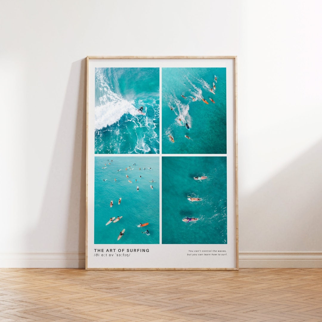 Surf Wall Art Trendy Coastal Poster Photography Definition Print Ocean ...