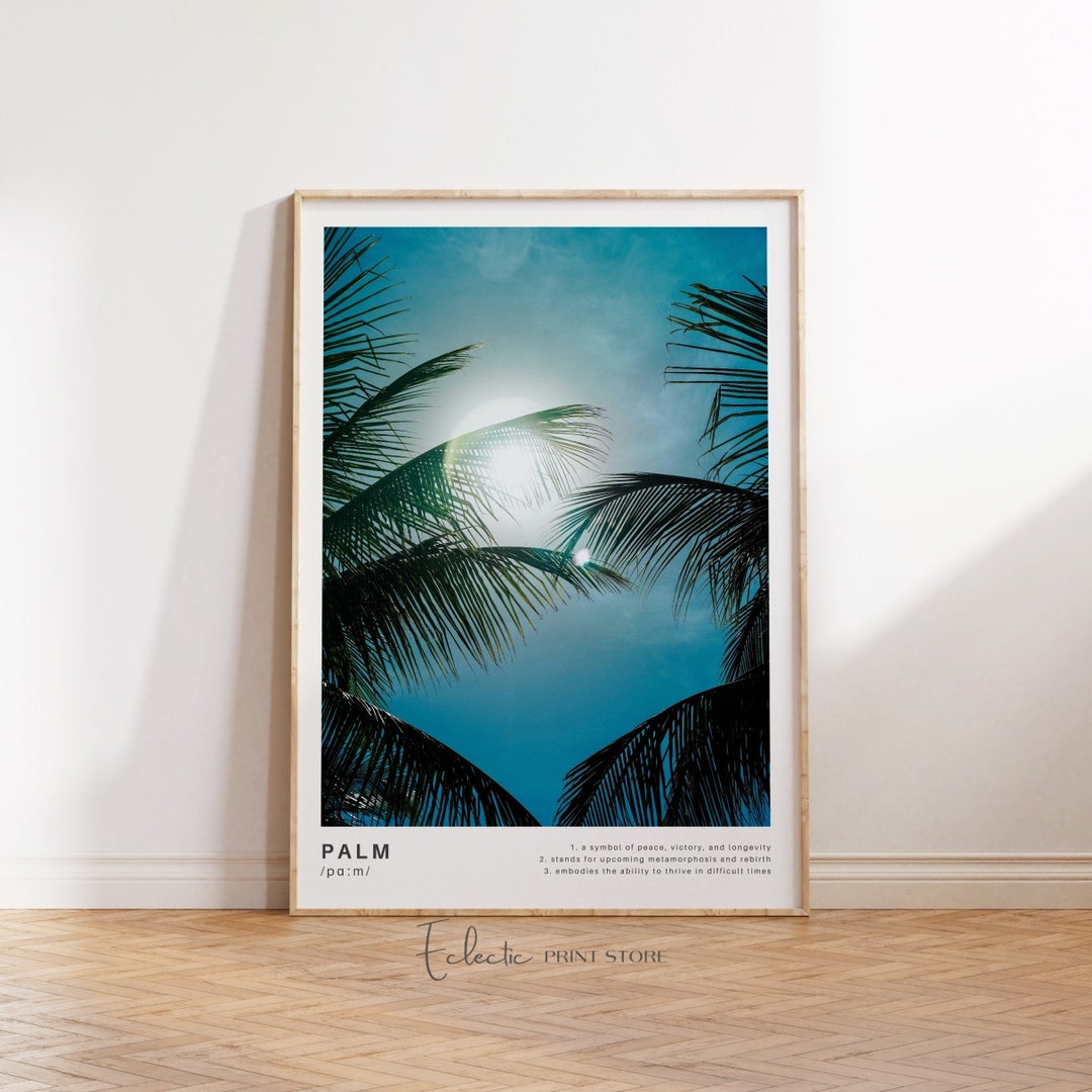 Palm Tree Poster Tropical Wall Art Palm Print for Living Room ...