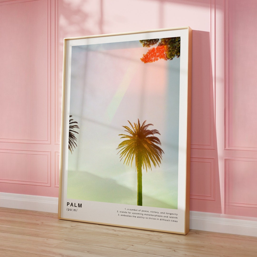 Palm Tree Definition Print: Retro Coastal Wall Art (digital Download ...