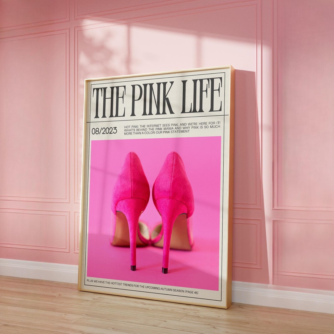 Preppy Magazine Cover Wall Art Magazine Poster Girly Dorm Room Decor ...