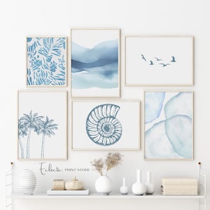 Nautical Gallery Wall Set of 20 Prints Coastal Wall Art Boho Beach ...