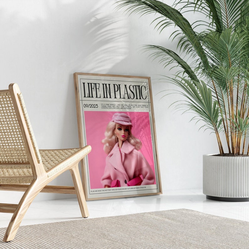 Trendy Magazine Cover Print Preppy Pink Doll Poster Girly Dorm Room ...