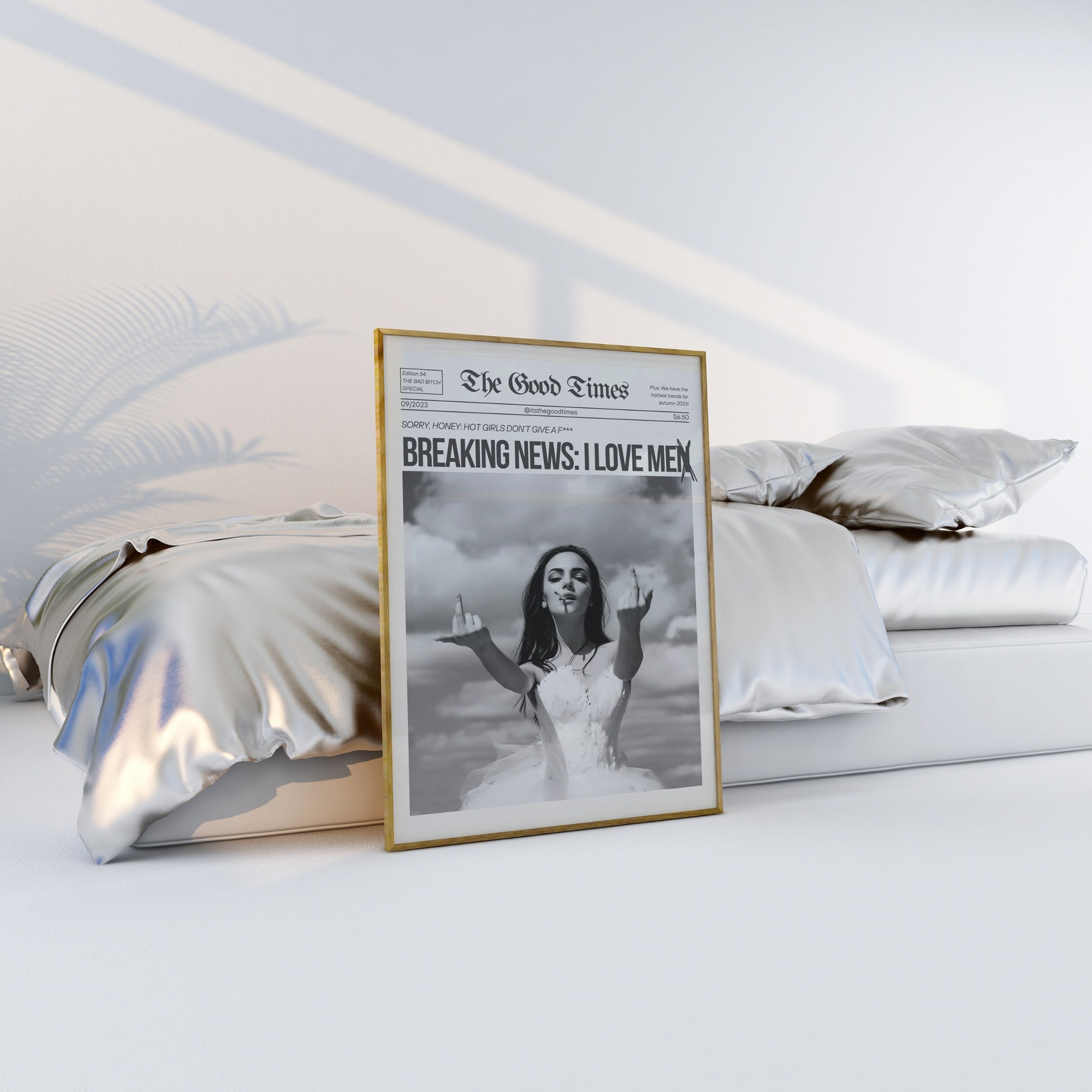 Trendy Newspaper Wall Art I Love Me Poster Self Love Wall Art - Etsy