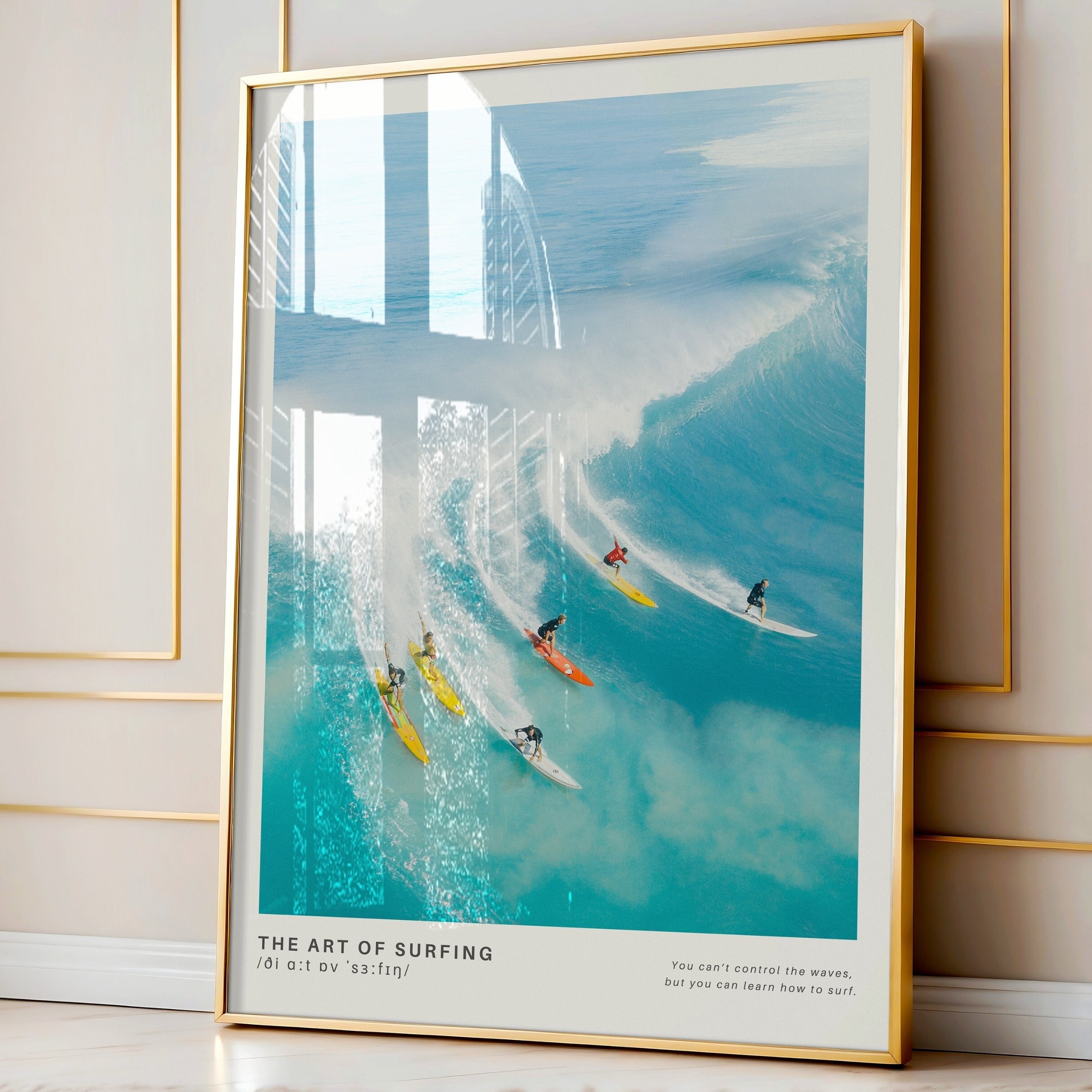 Surf Wall Art Blue Coastal Poster Photography Definition Print Ocean ...