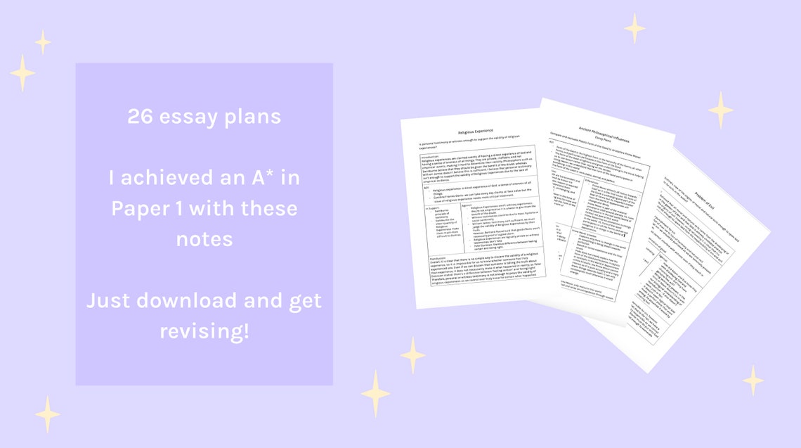 A-level OCR Religious Studies Revision Notes: Philosophy Essay Plans ...