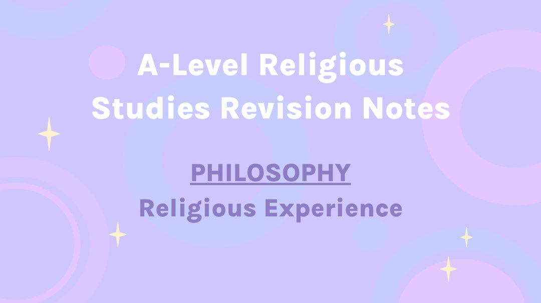 A-level OCR Religious Studies Revision Notes: Religious Experience - Etsy