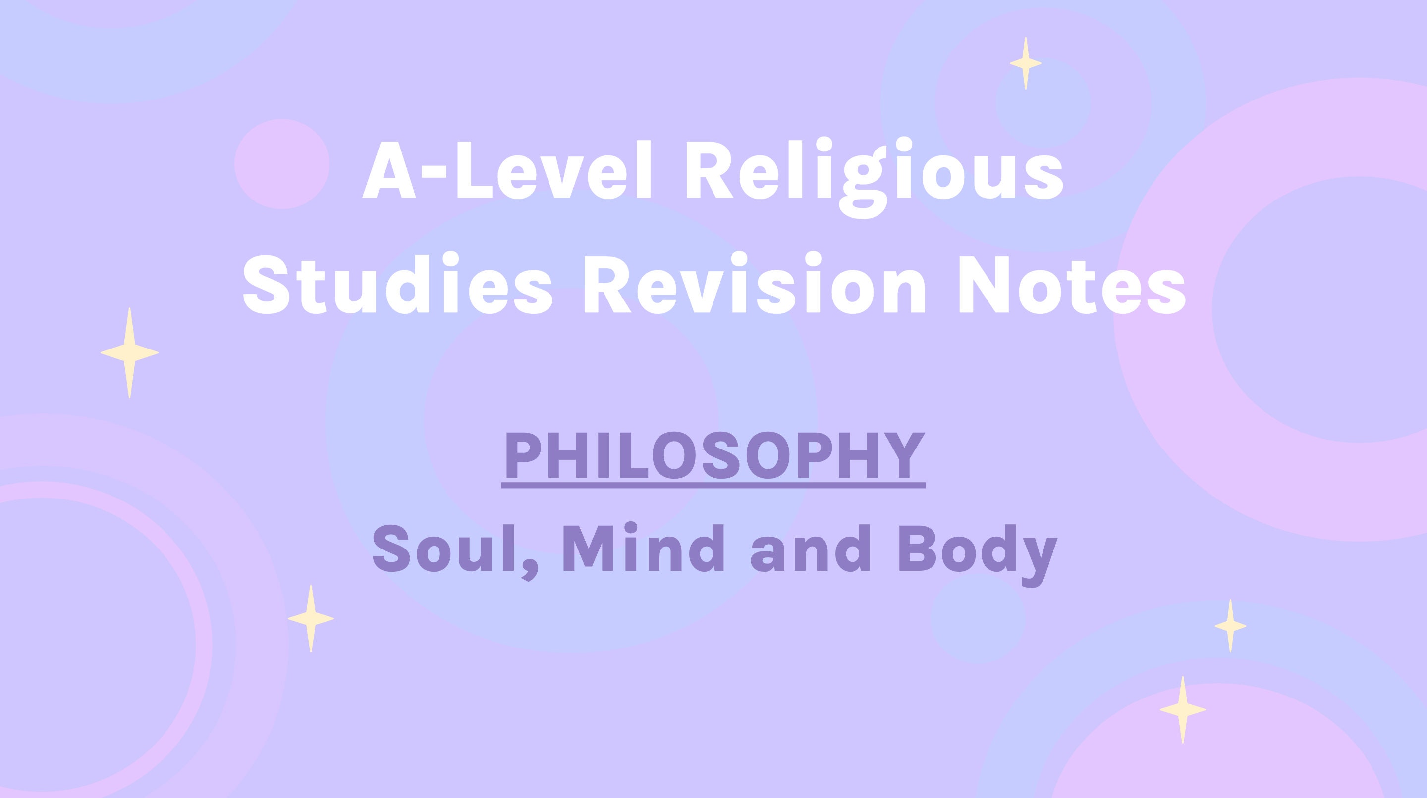 A-level OCR Religious Studies Revision Notes: Soul, Mind and Body - Etsy