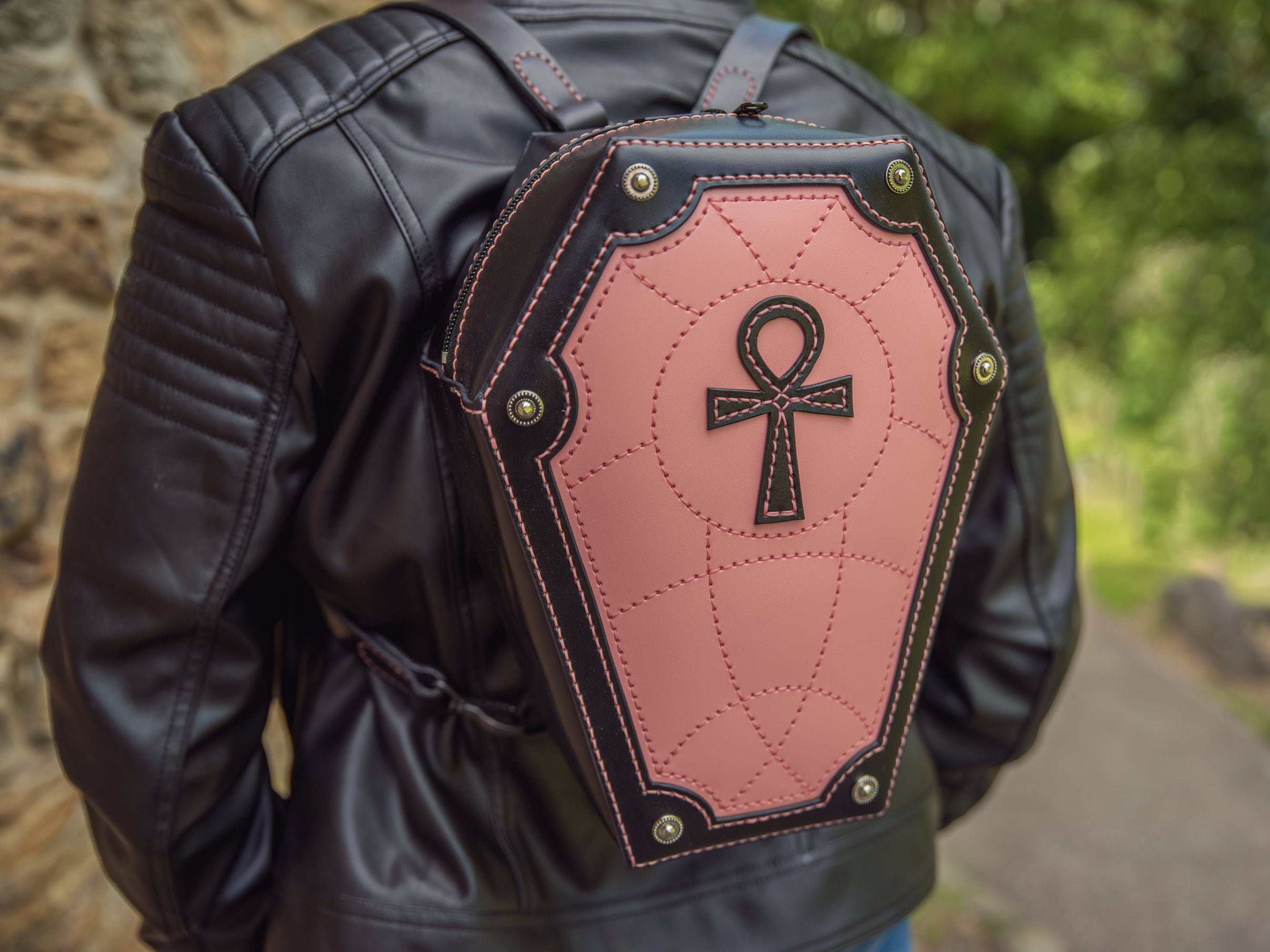 Coffin Handmade Leather Backpack, Gothic Style Leather Rucksack - Etsy