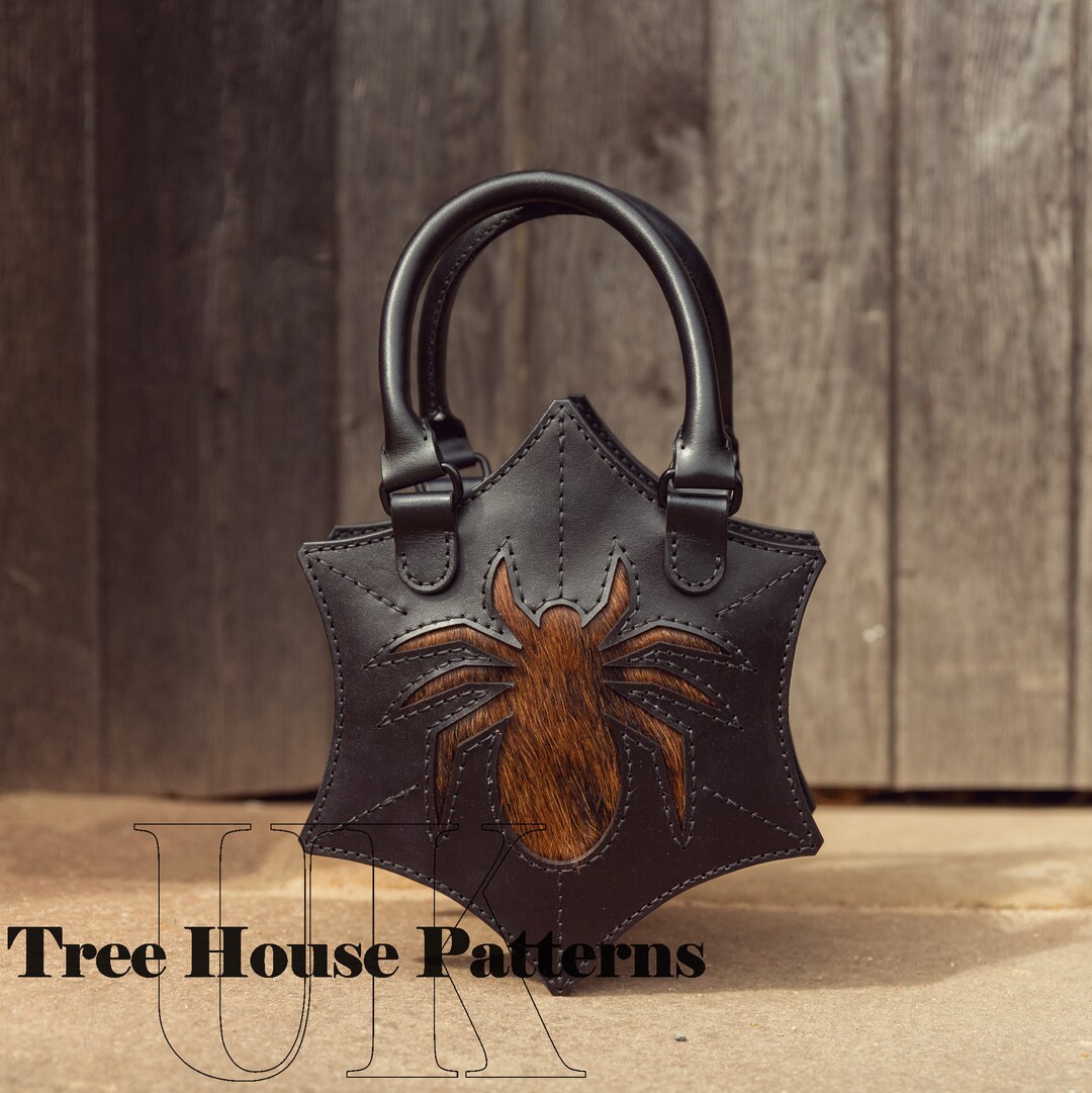 Handmade Leather Spider Handbag, Halloween Leather Bag - Etsy