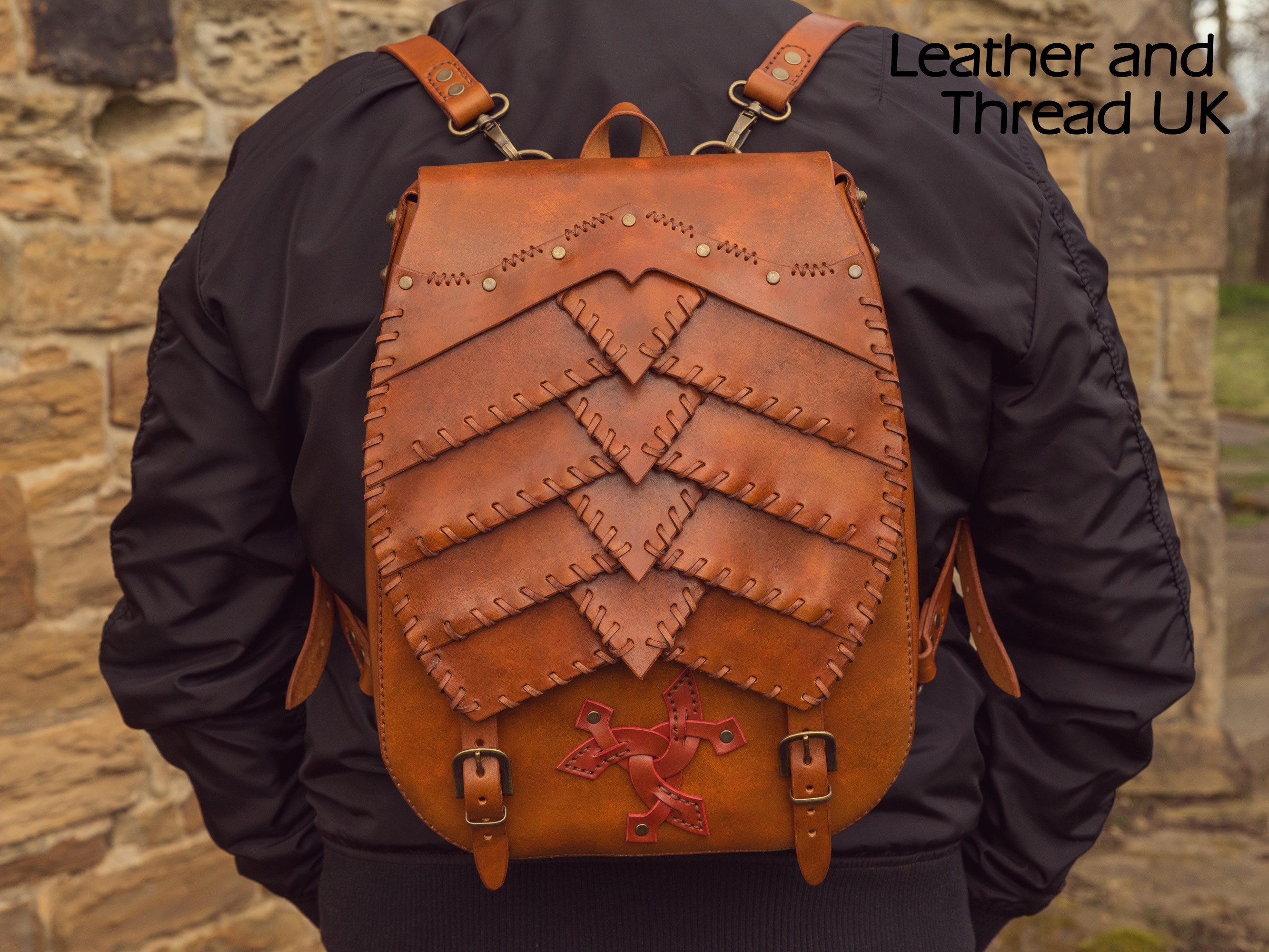 Handmade Leather Backpack in Medieval Style, Leather Rucksack in ...