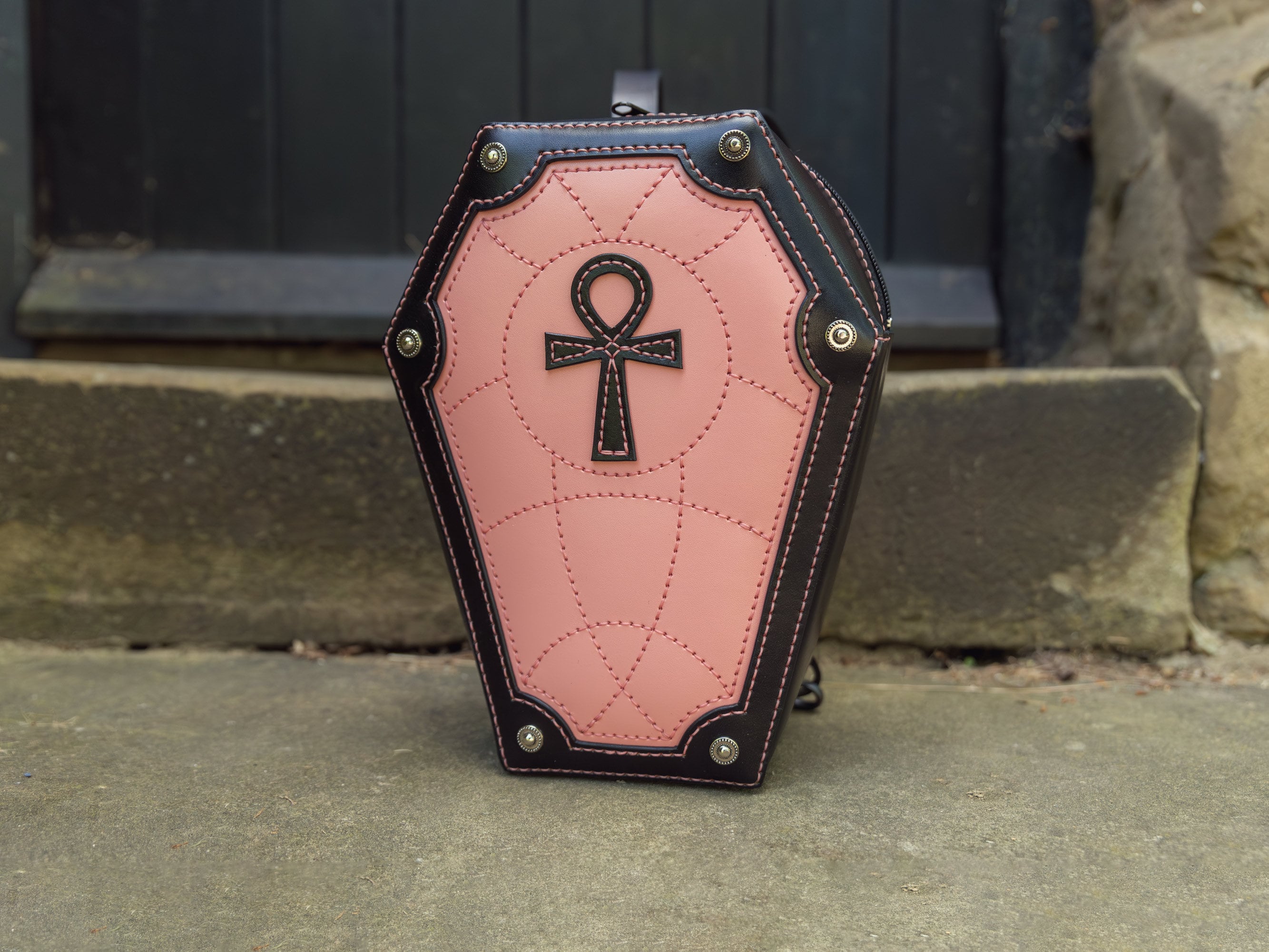 Coffin Handmade Leather Backpack, Gothic Style Leather Rucksack - Etsy