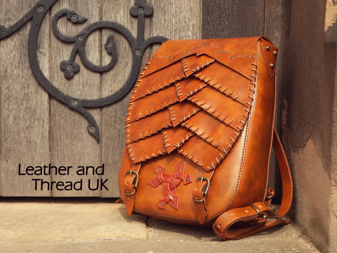 Handmade Leather Backpack in Medieval Style Leather Rucksack - Etsy Sweden