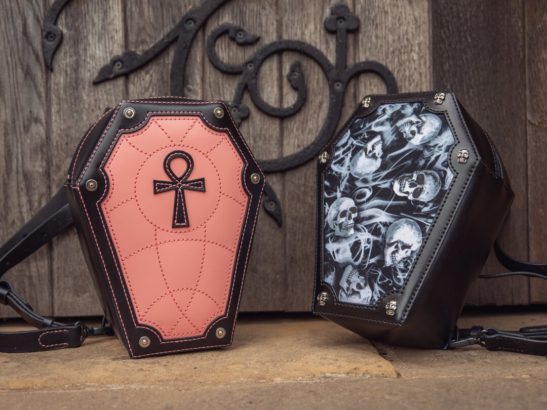 Coffin Handmade Leather Backpack, Gothic Style Leather Rucksack - Etsy