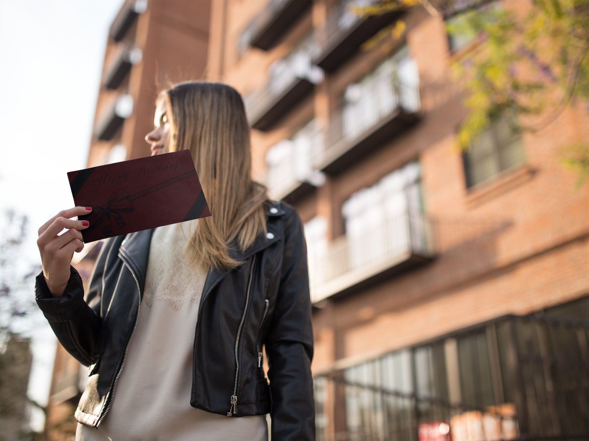 Dark Red Birthday Card - Etsy