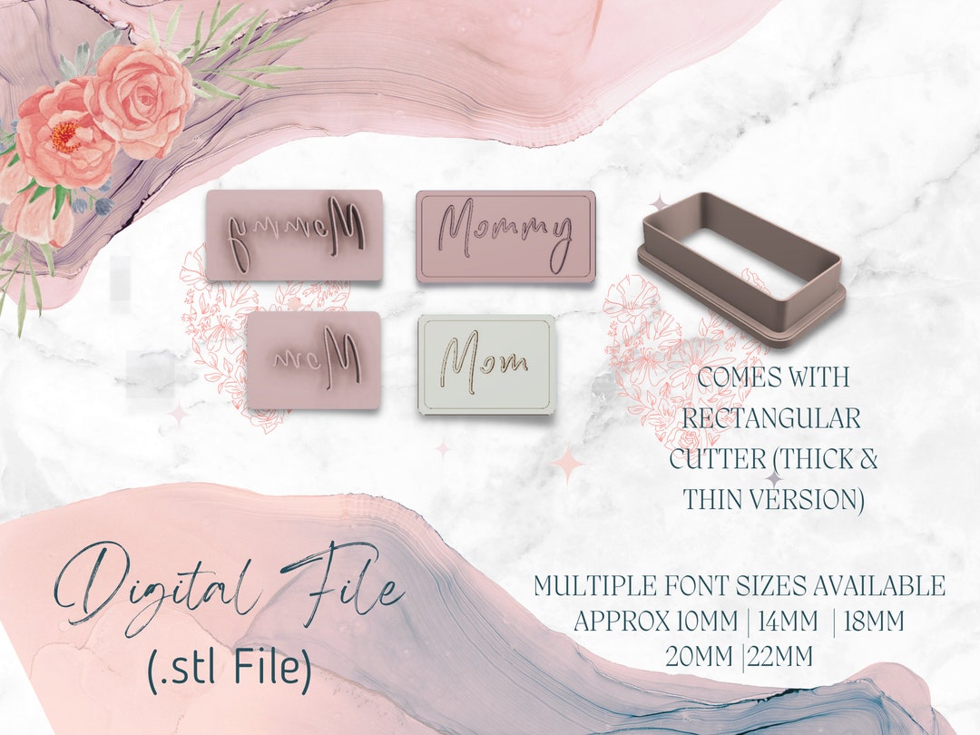Mom Mommy Mother's Day Stam | Digital STL File | Downloadable File for ...