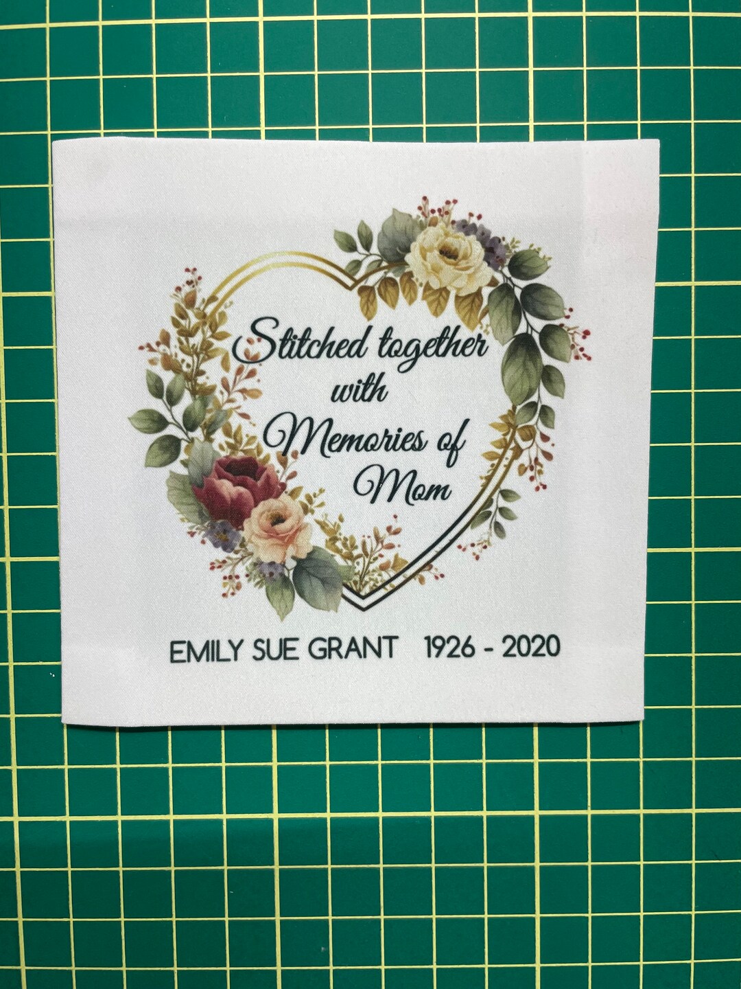 Custom Personalized Quilt Label,labels for Memory Quilts and Pillow ...