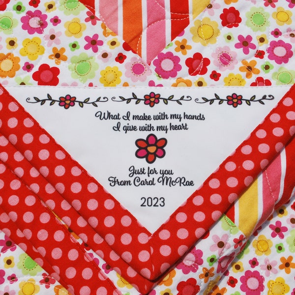 Memory Quilt Label - Etsy