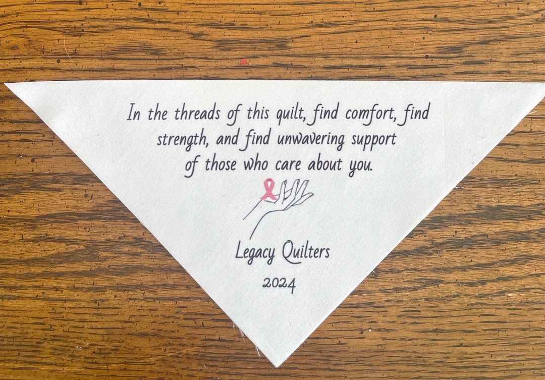 Personalized Cancer Support Quilt Label, Empathy Gift - Etsy