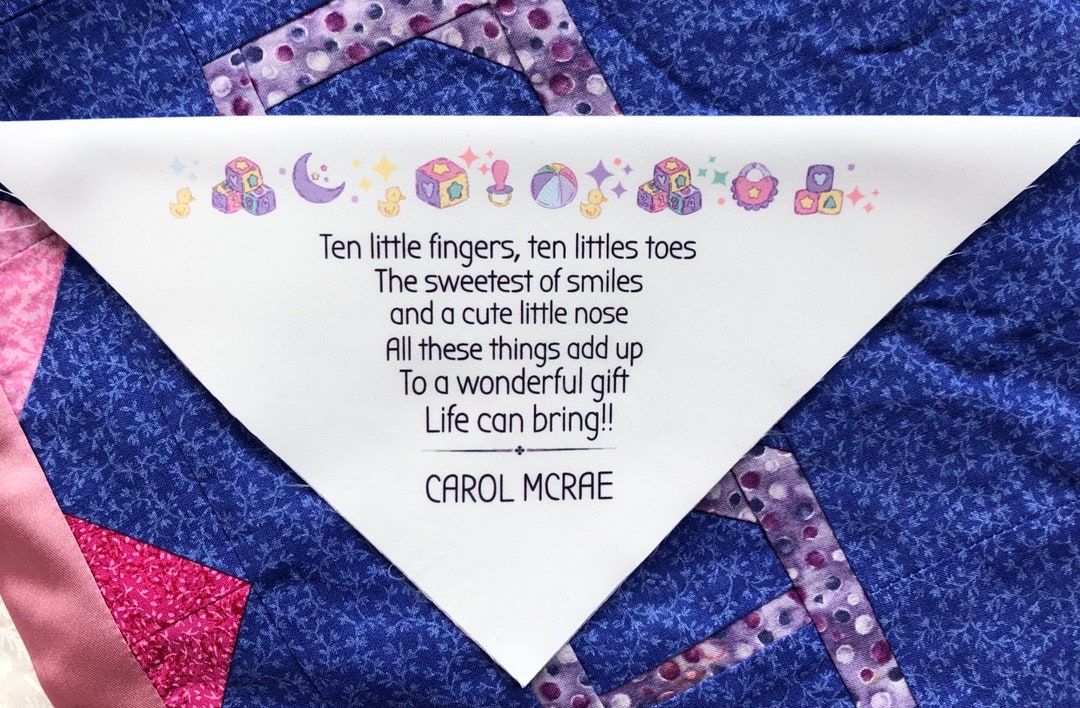 Baby Quilt Label,custom Personalized Heirloom Quality - Etsy