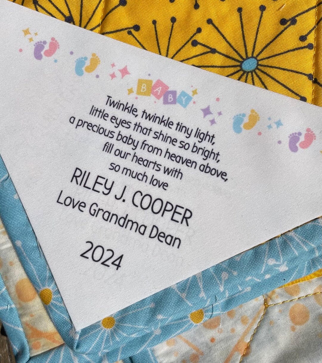 Baby Quilt or Blanket Label for Your Handmade Projects. - Etsy