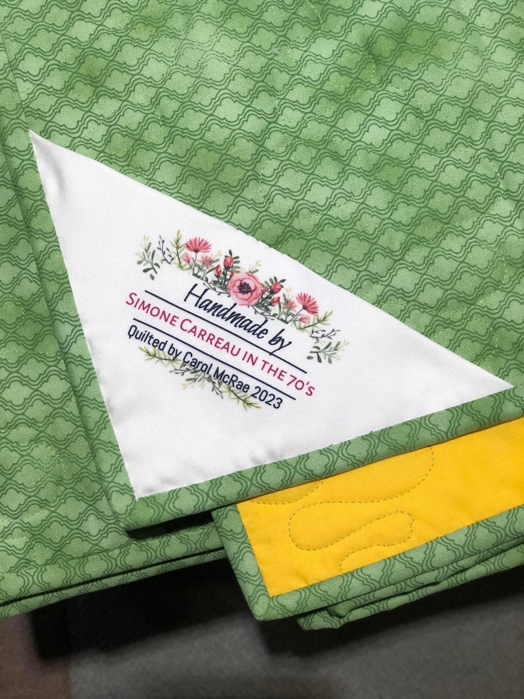 Custom Fabric Quilt Label: Personalized Handmade Quilt Tag - Etsy