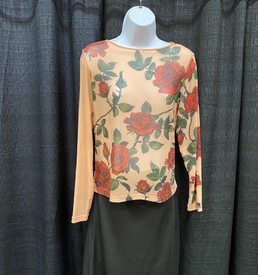 Rose Art Made Edgy With a Blood Drop off a Thorn. Wearable Art for Men ...