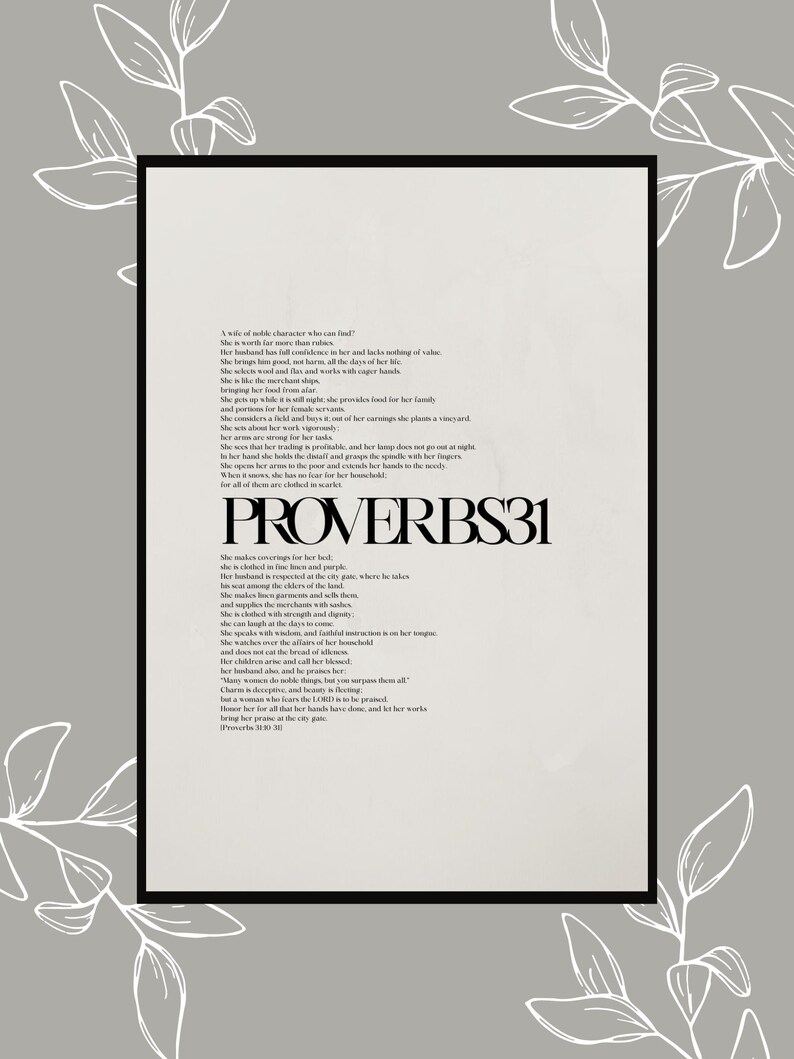 DIGITAL PRINT Proverbs 31 - Etsy