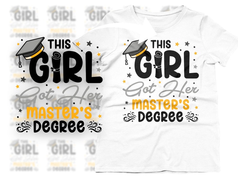 Masters Degree Graduation Girl Svg Png, Svg Cricut Png Sublimation ...