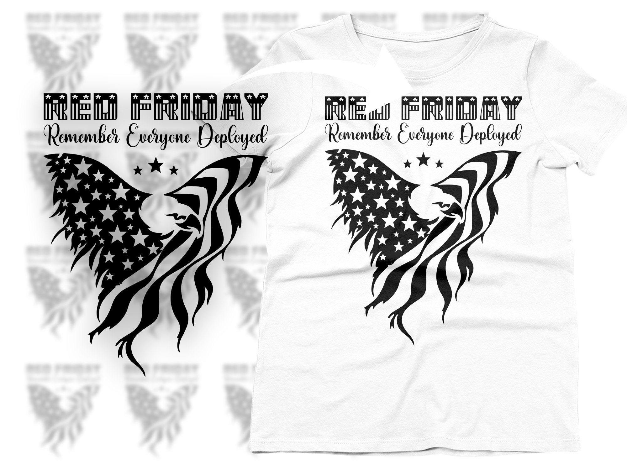 Red Friday Svg Png, Red Friday Eagle Svg, Military Svg Cricut Png ...