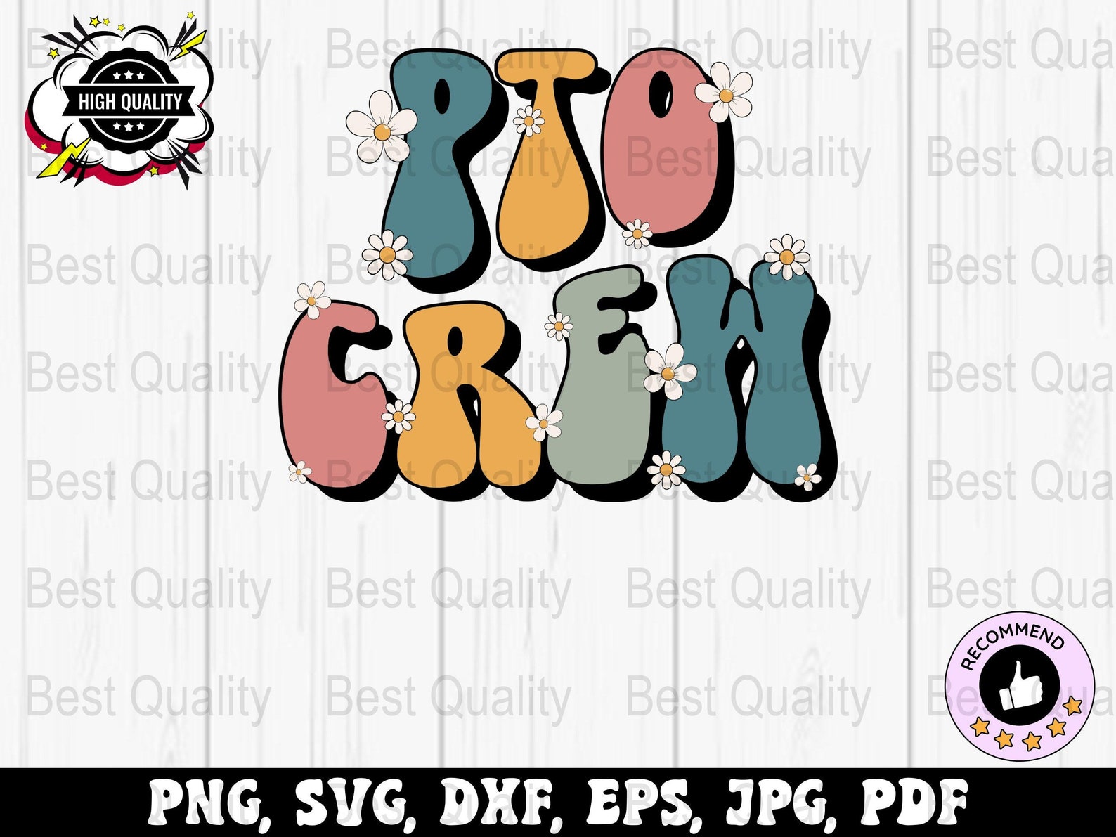 PTO Volunteer Svg Png, Retro Pto Crew Svg, Volunteering PTA Svg Cricut ...