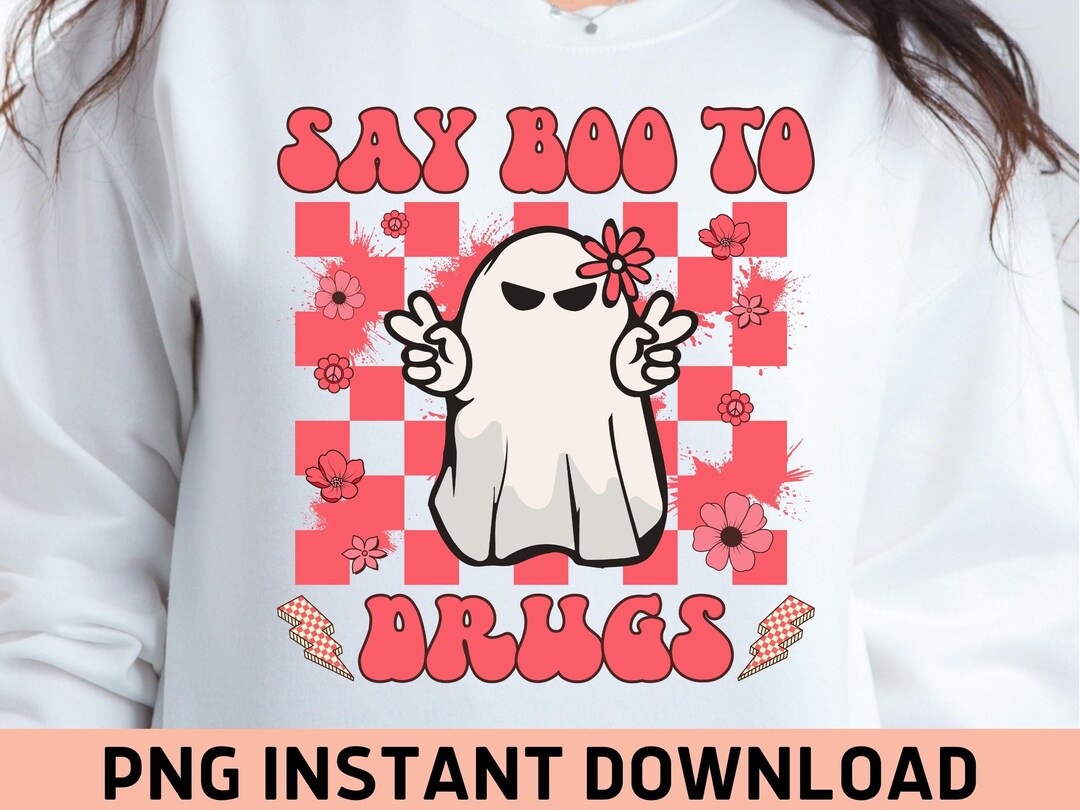 Red Ribbon Week Png, Say Boo to Drugs Png, Halloween Drug Free Png ...