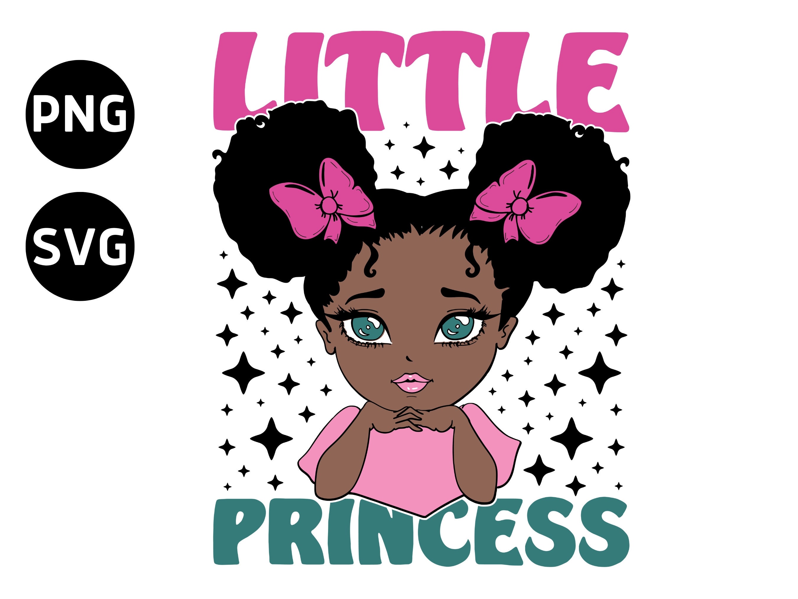 Little Black Princess Svg, Afro Princess Png, African American Princess ...